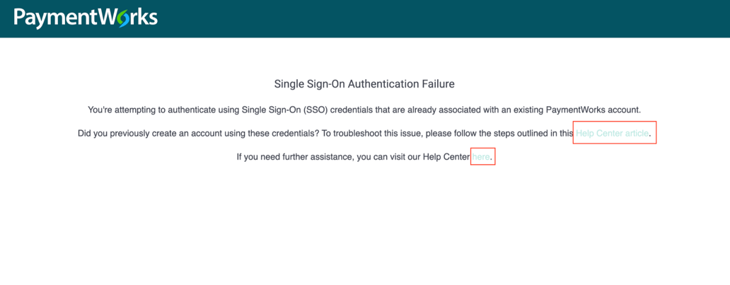 Resolving SSO Authentication Failure: User Email Linked to Payee Account